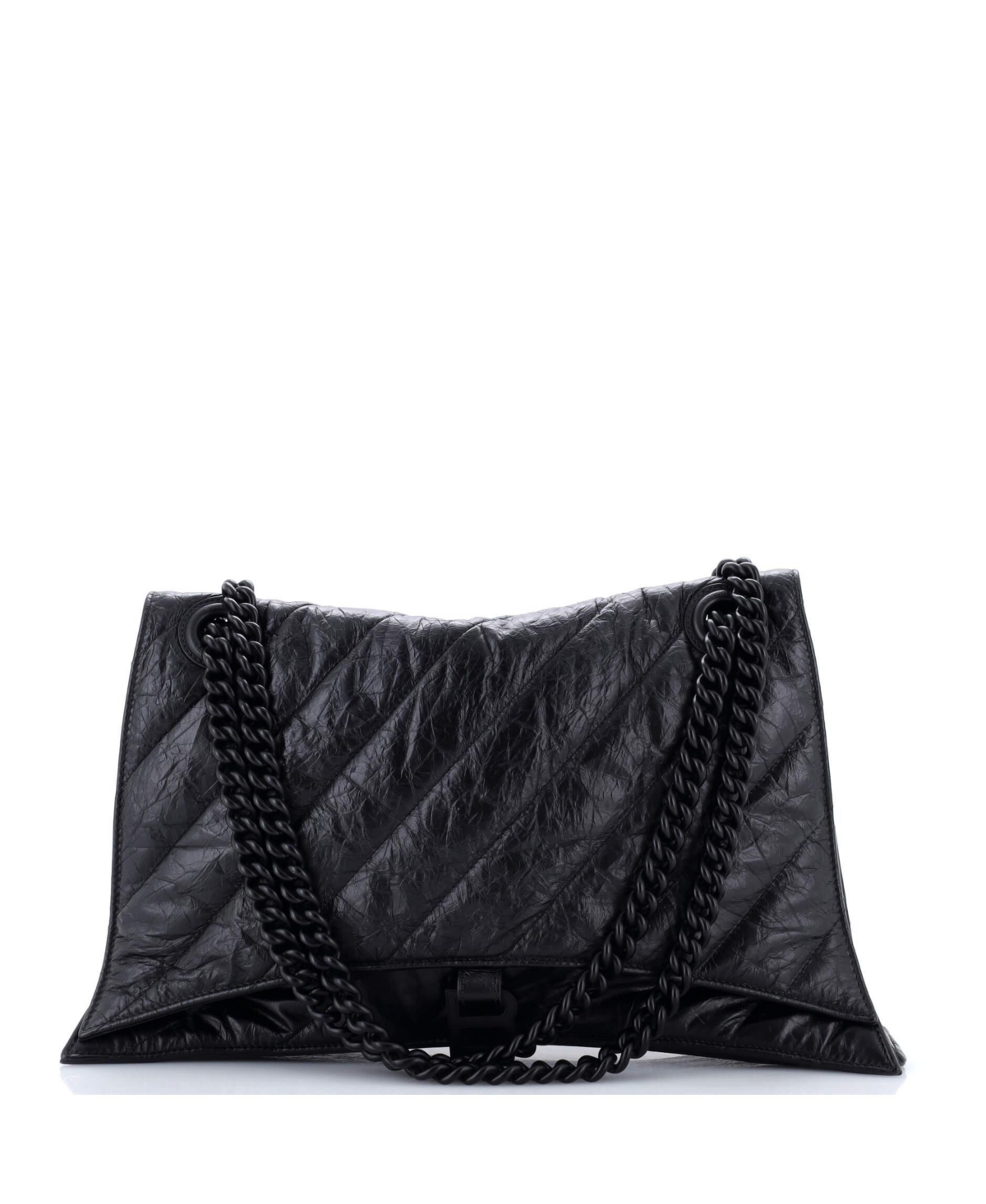 Click here for Pre-Owned Balenciaga Large Crush Chain Flap Bag Qu... prices