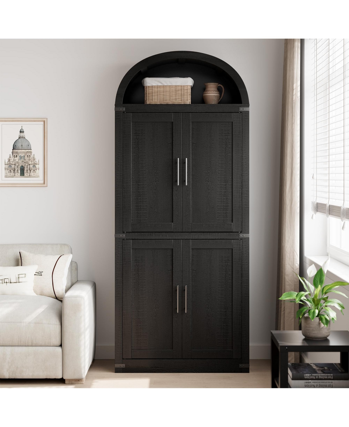 Click here for gaomon 71 Inch Tall Arched Display Cabinet  5-Tier... prices