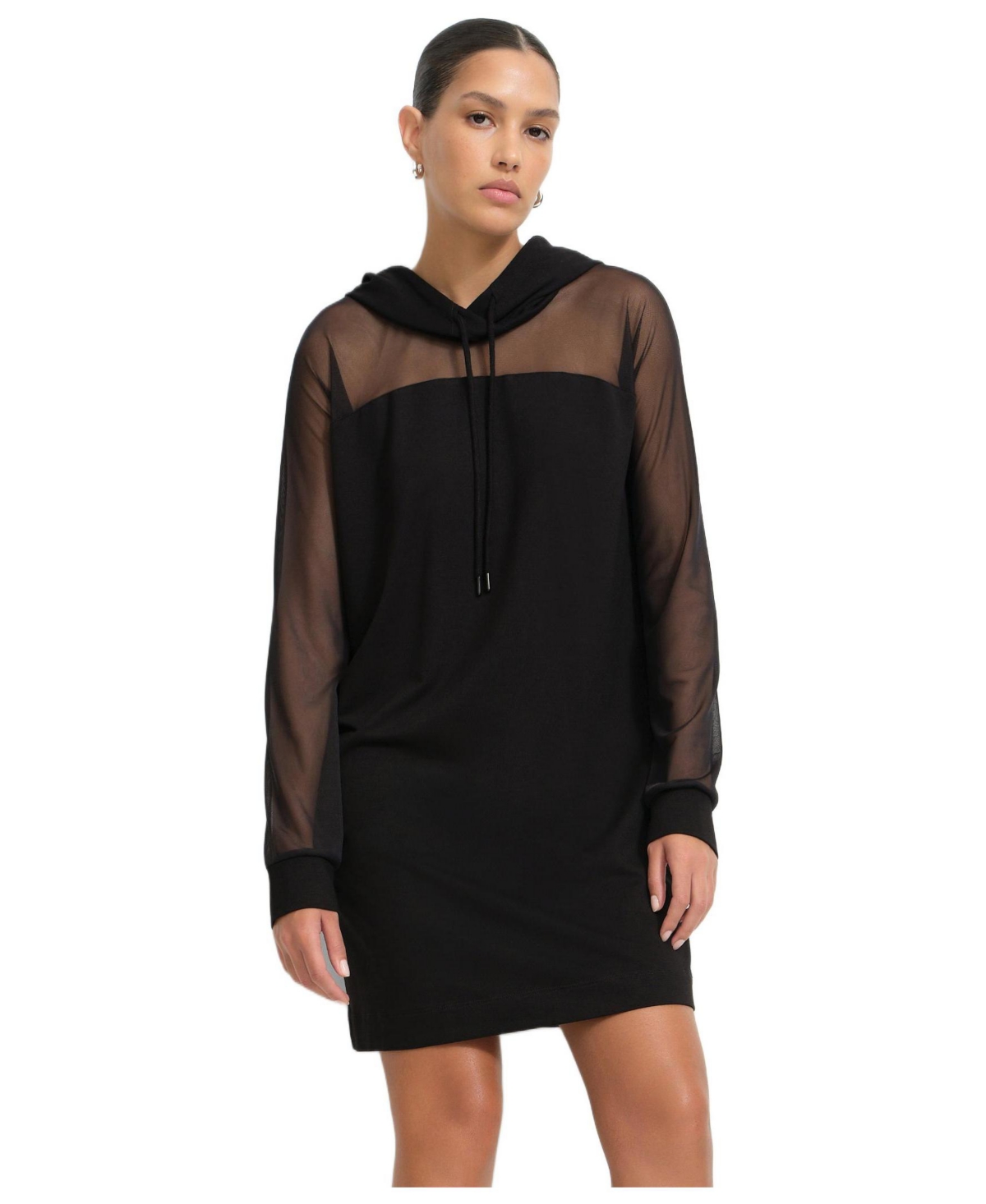 Click here for Marcella Womens Park Hoodie Dress - Black prices