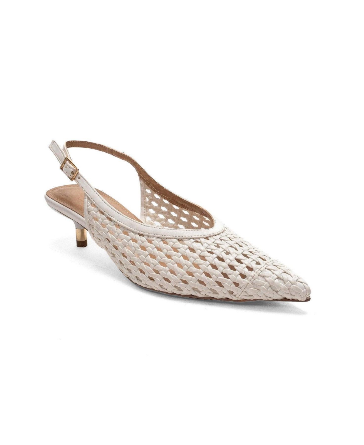 Click here for Prologue Shoes Womens Orelis Kitten Heel Pump - Wh... prices