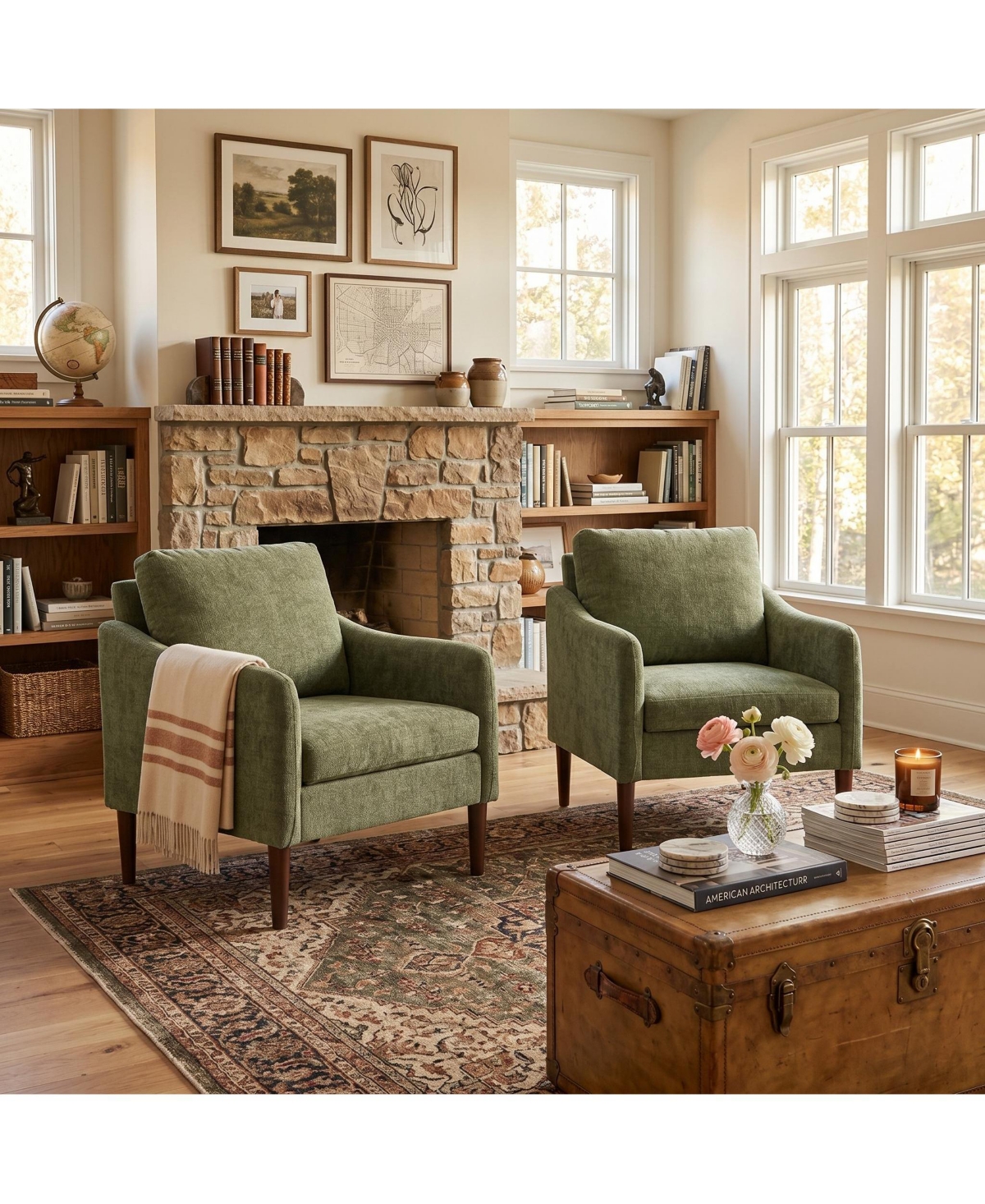 Click here for homfan Mid Century Modern Accent Chairs Set of 2... prices