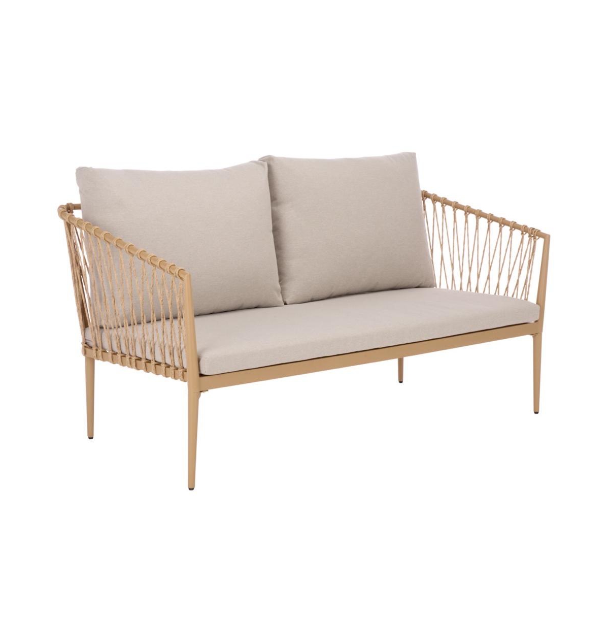 Click here for Augusta Home Dante Rope Patio Loveseat - Taupe / n... prices