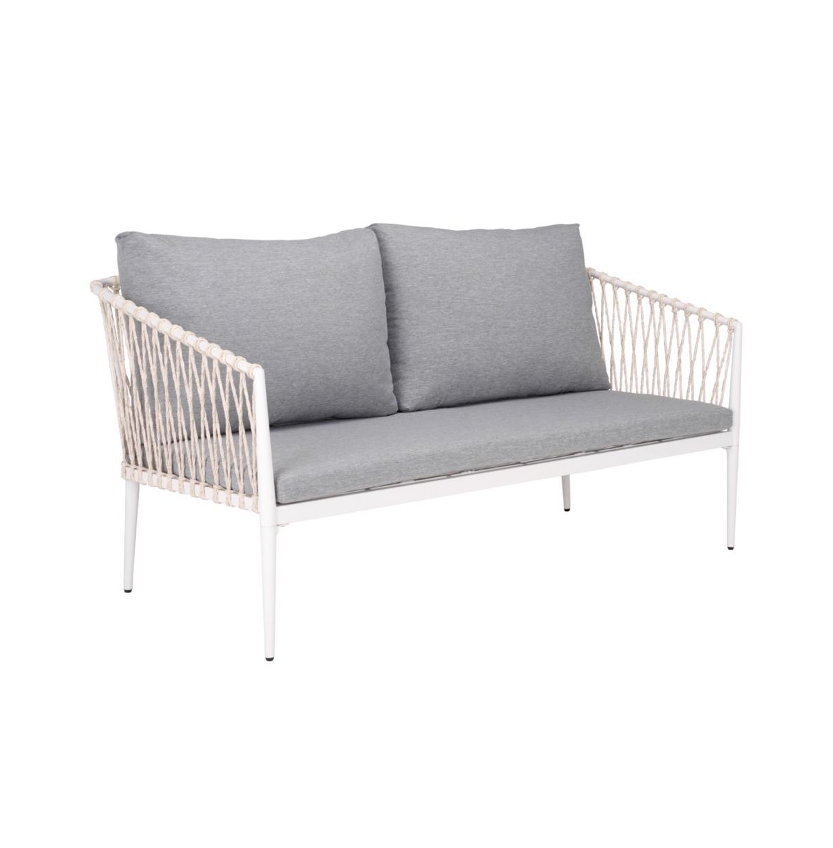 Click here for Augusta Home Dante Rope Patio Loveseat - Grey prices