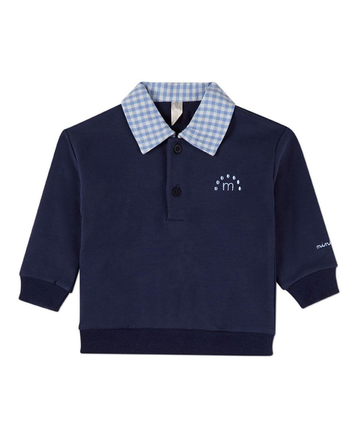Click here for MeMoi Toddler Gingham Collared Sweatshirt - Navy-b... prices