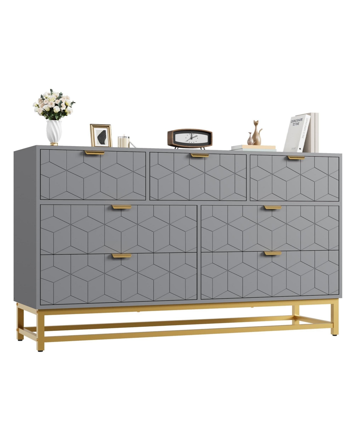 Click here for homfan 7-Drawer Dresser with Metal Handles and Leg... prices