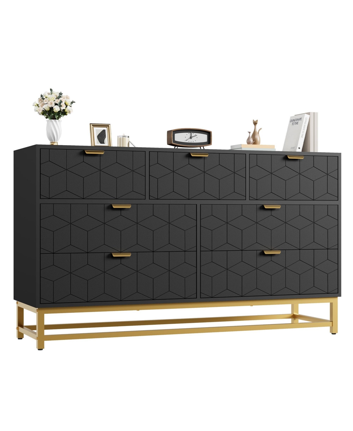Click here for homfan 7-Drawer Dresser with Metal Handles and Leg... prices