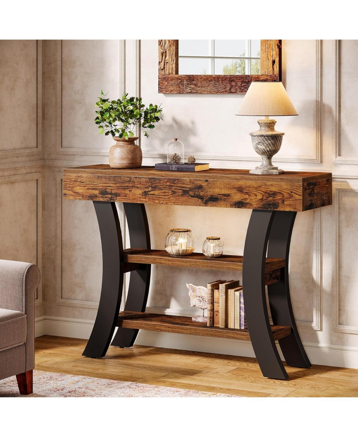 Click here for Tribesigns 41 Console Table  3-Tier Narrow Rustic... prices
