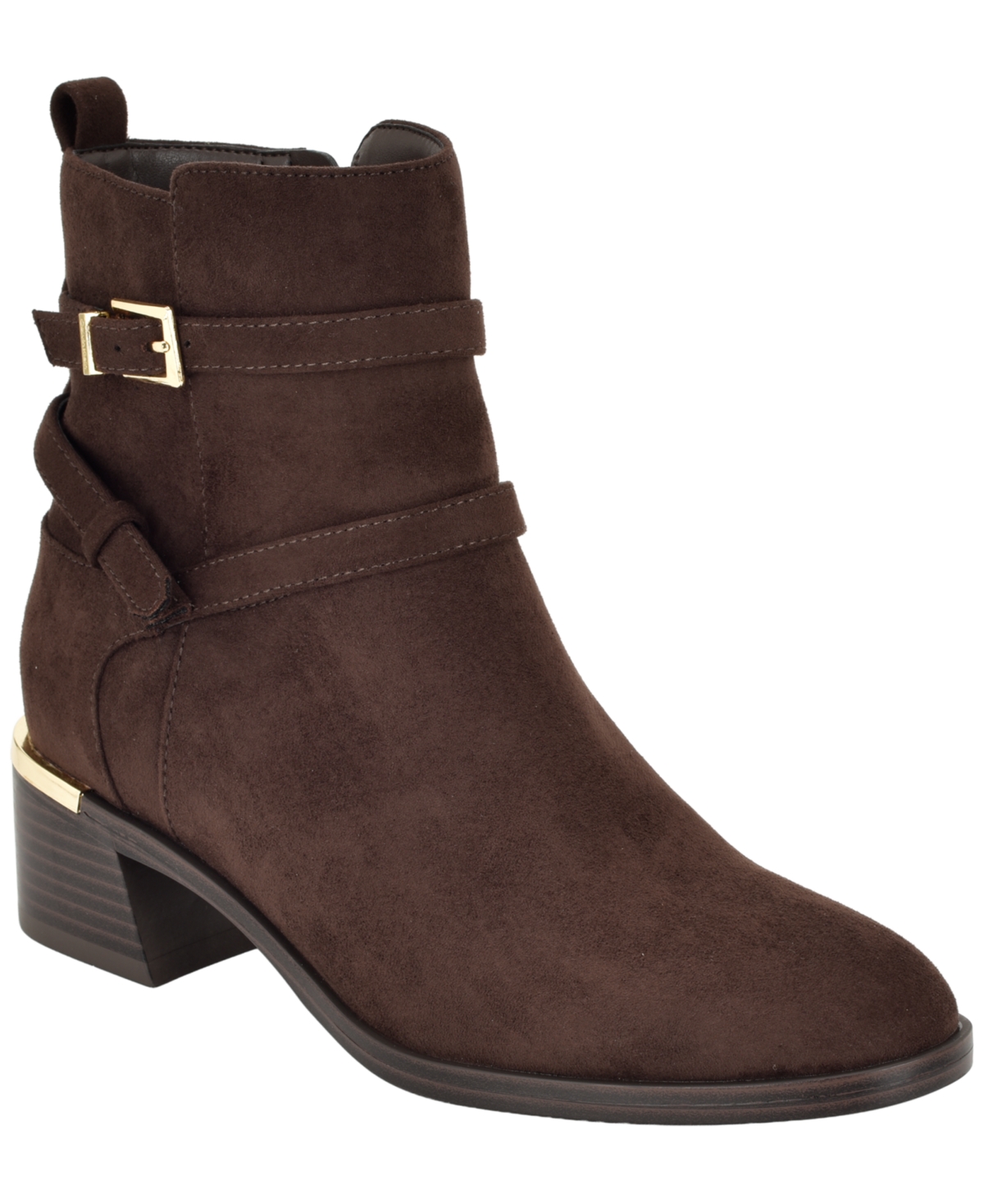 Click here for Calvin Klein Womens Jasen Buckle Strap Block Heel... prices