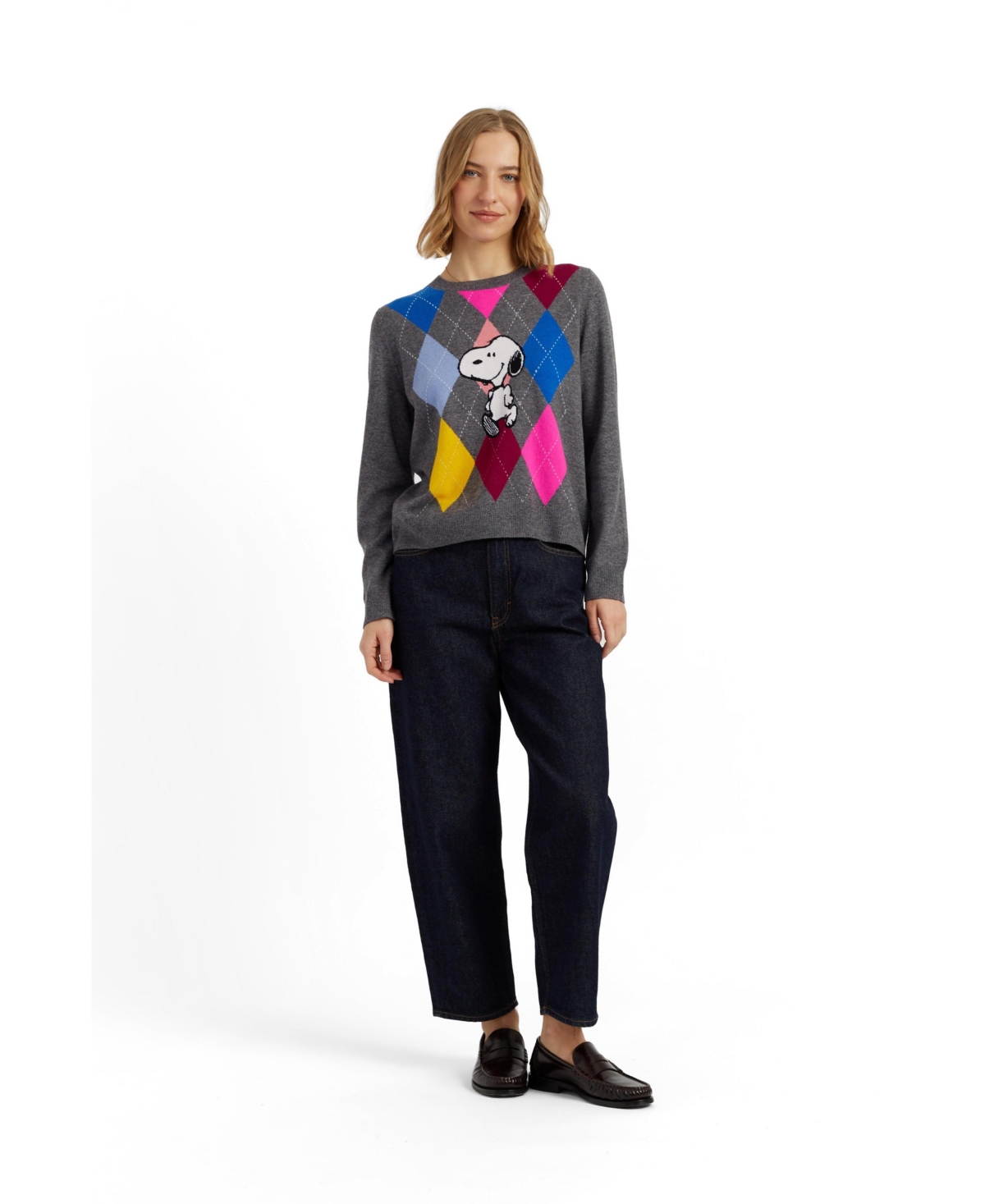 Click here for Chinti & Parker Womens Wool-Cashmere Snoopy Argyle... prices