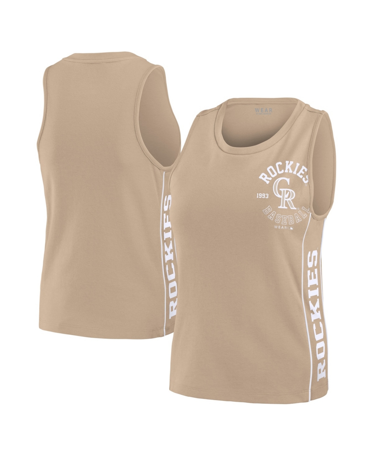 Click here for Wear by Erin Andrews Womens Tan Colorado Rockies T... prices