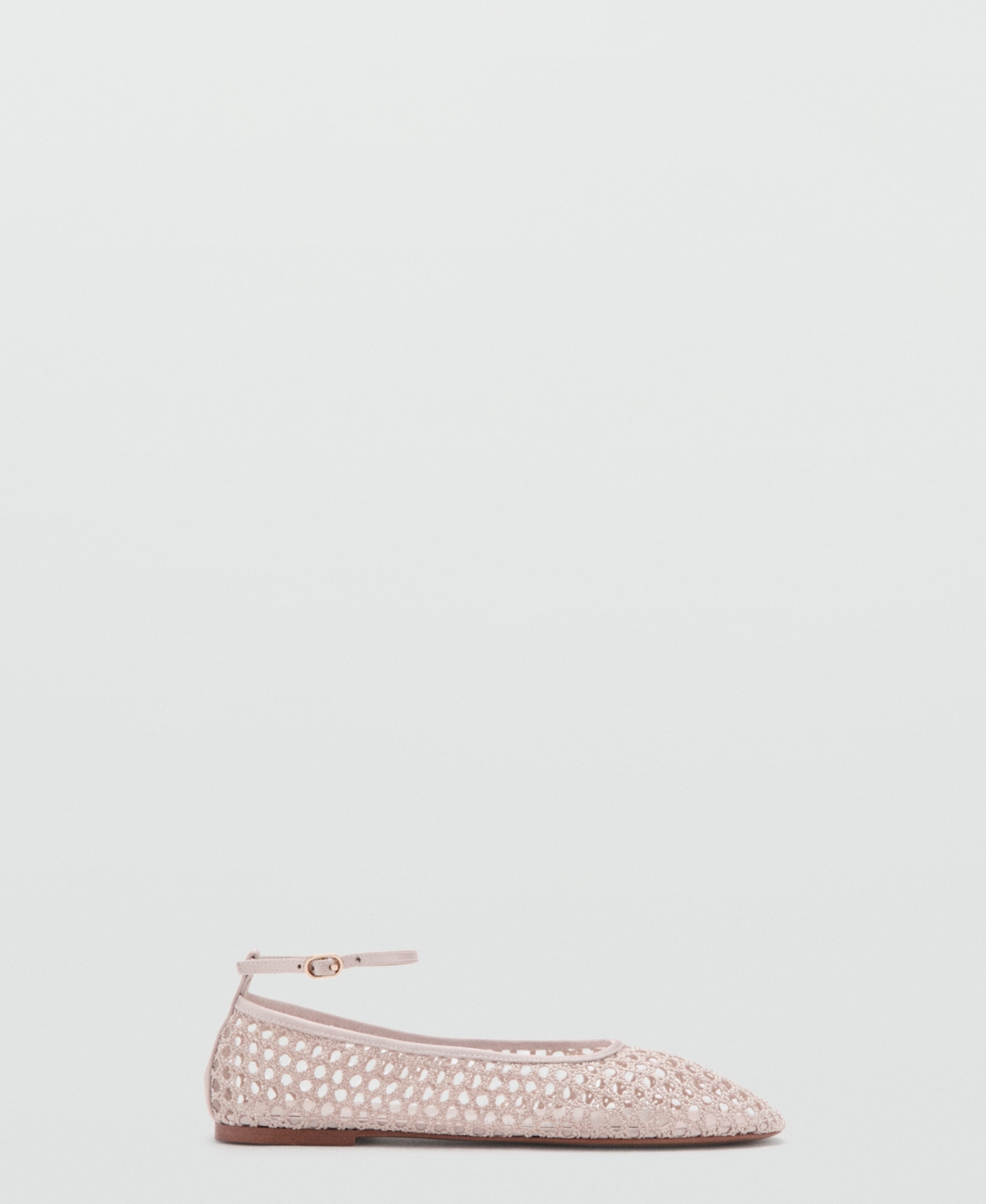 Click here for Mango Womens Crocheted Ballet Flats - Nude prices