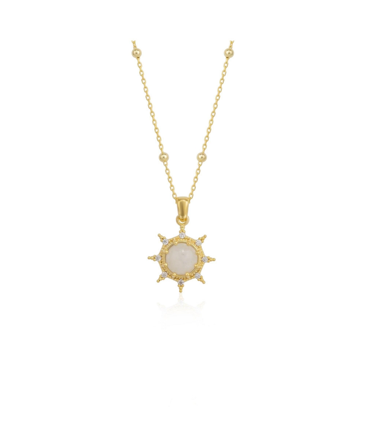 Click here for Spero London Moonstone Sun Sterling Silver Pendant... prices