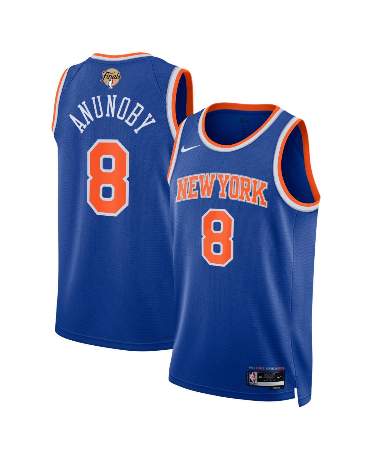 Click here for Nike Mens and Womens Og Anunoby Blue New York Knic... prices