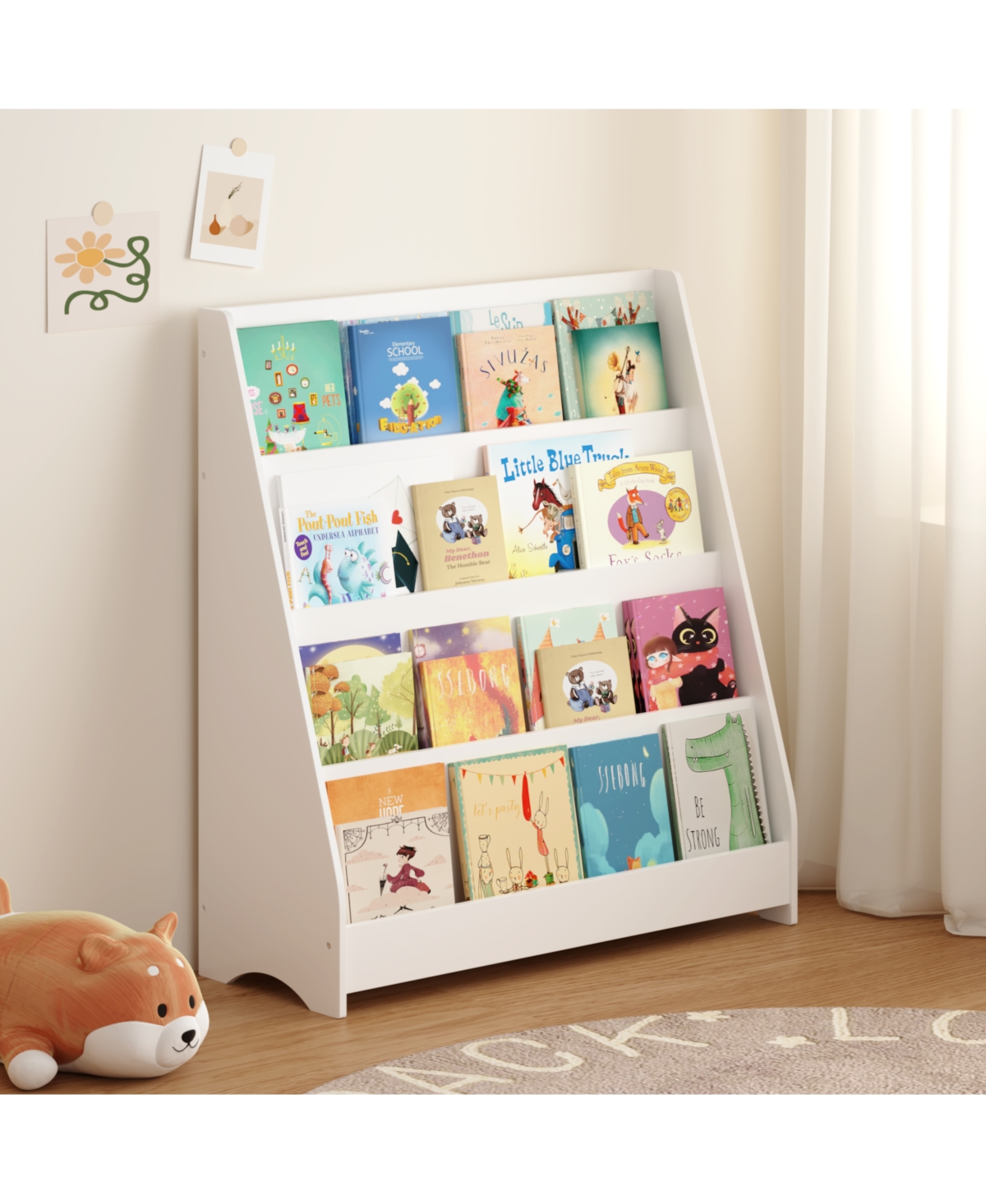 Click here for Rainsken 4 Tier Kids Wooden Bookshelf  Montessori... prices