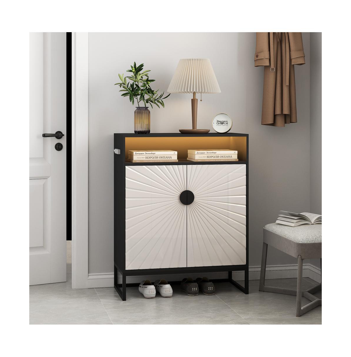 Click here for Rainsken 5-Tier Shoe Storage Cabinet  Wooden Shoe... prices