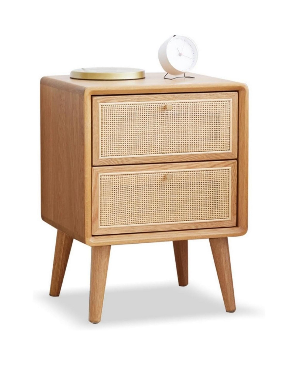 Click here for Rainsken Rattan Nightstand  Solid Oak Wood Bedside... prices