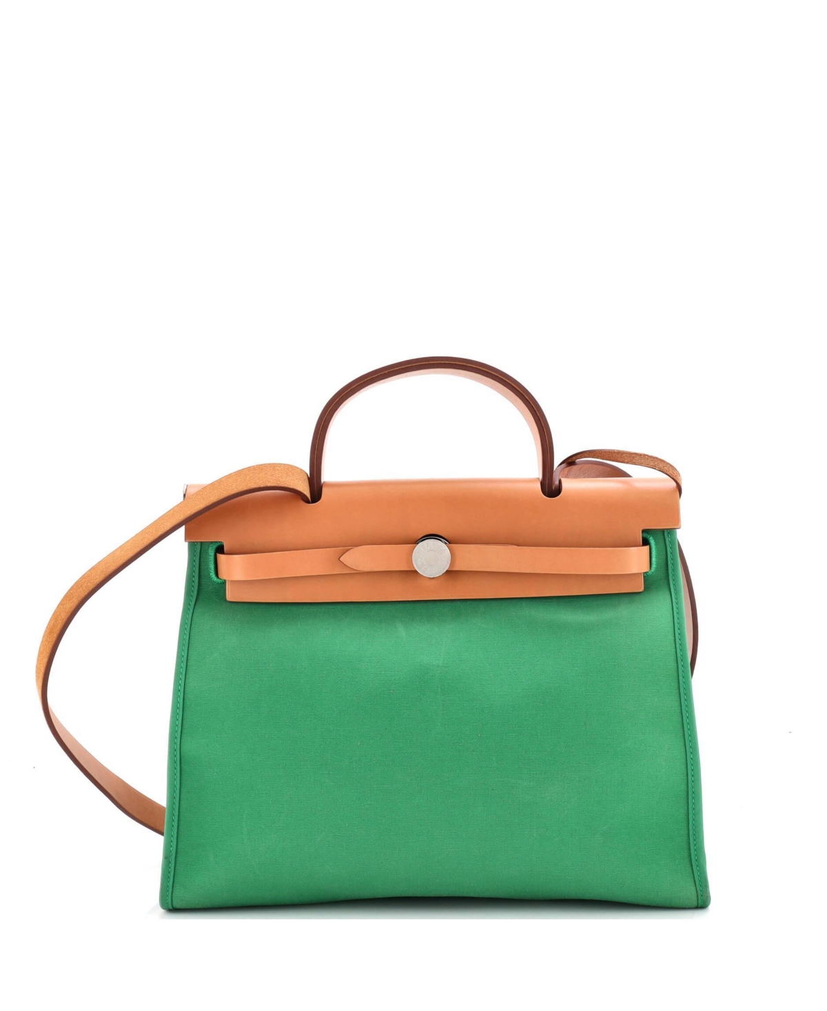 Click here for Pre-Owned HERMES 31 Herbag Zip Leather and Toile -... prices