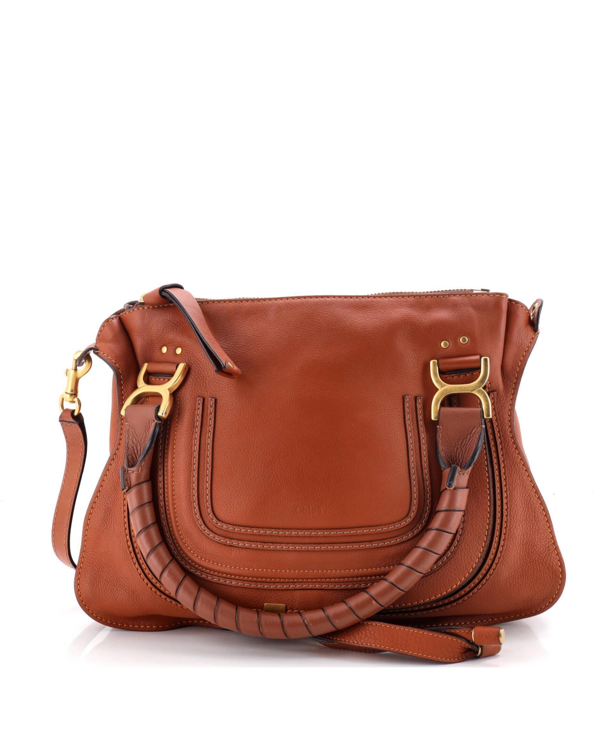 Click here for Pre-Owned Chloe Medium Marcie Satchel Leather - Br... prices