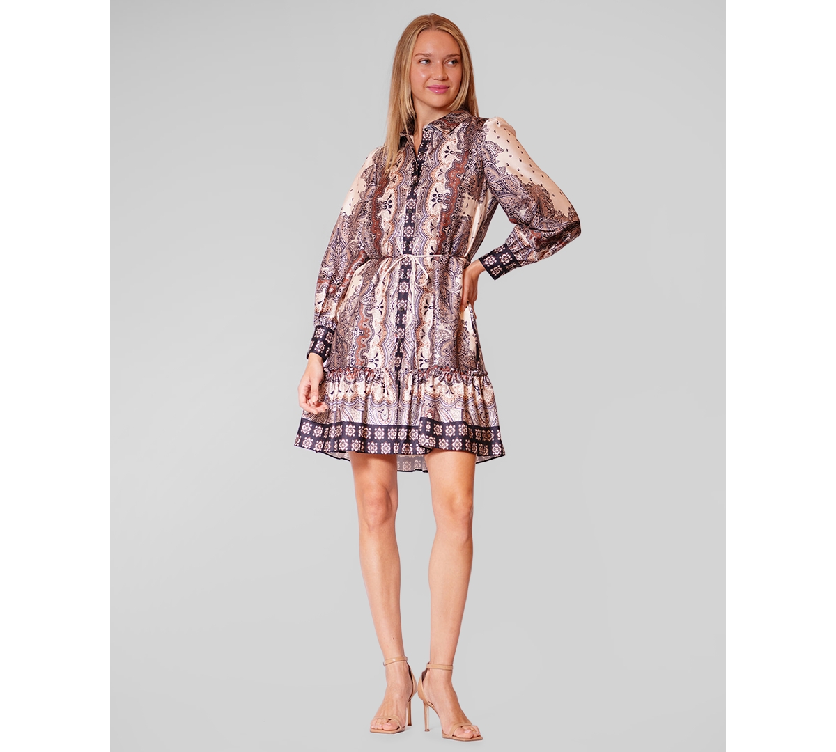 Click here for julia jordan Womens Collared Tiered Shirt Dress -... prices