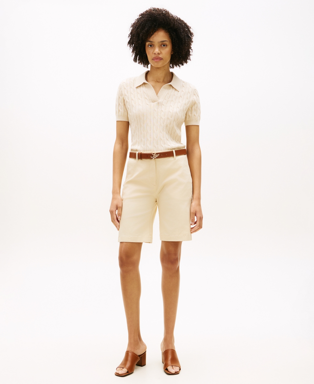 Click here for Tommy Hilfiger Womens Twill Slim Straight Shorts -... prices