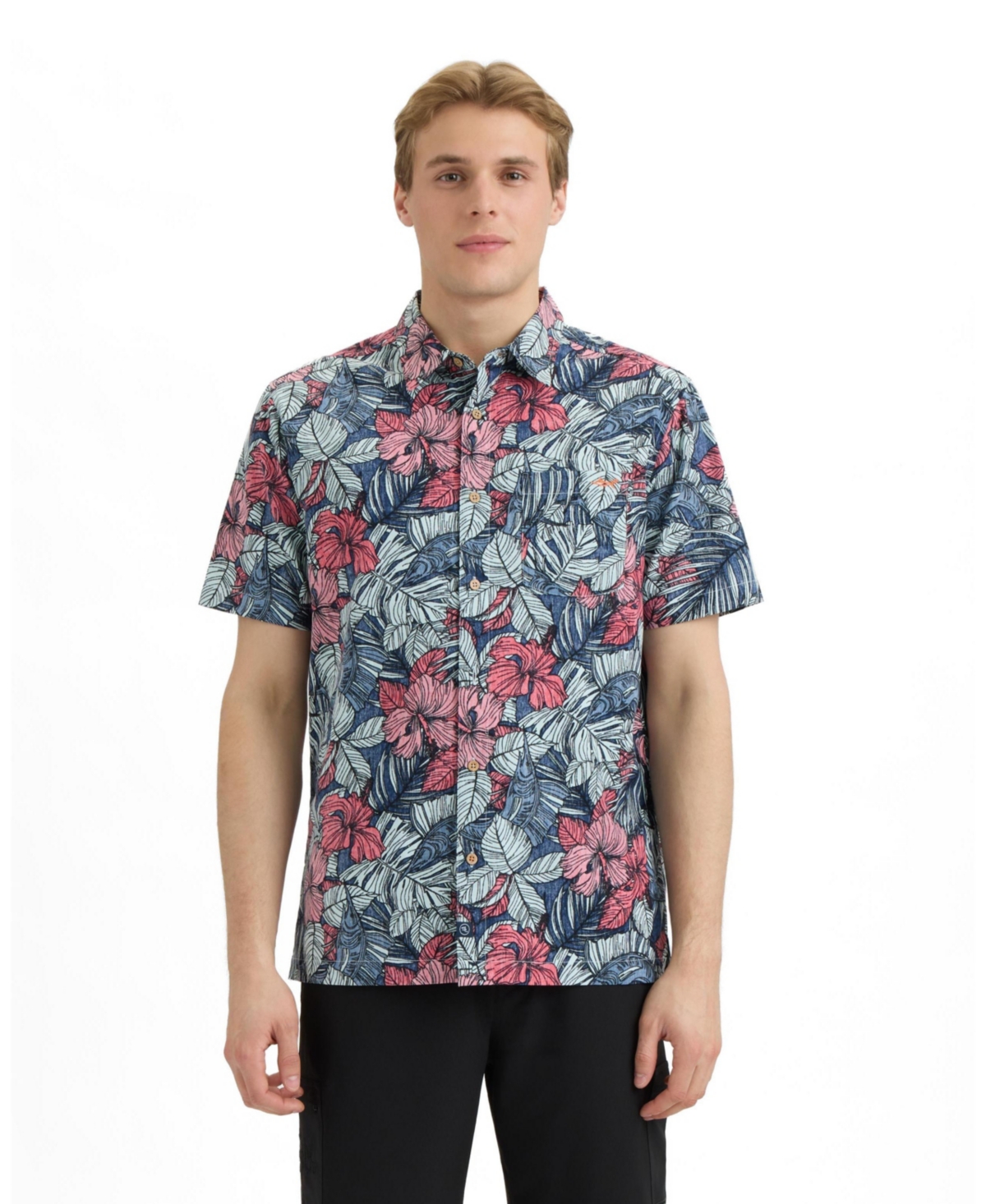 Click here for Salt Life Mens Sailfish Blossom Woven Shirt - Midn... prices