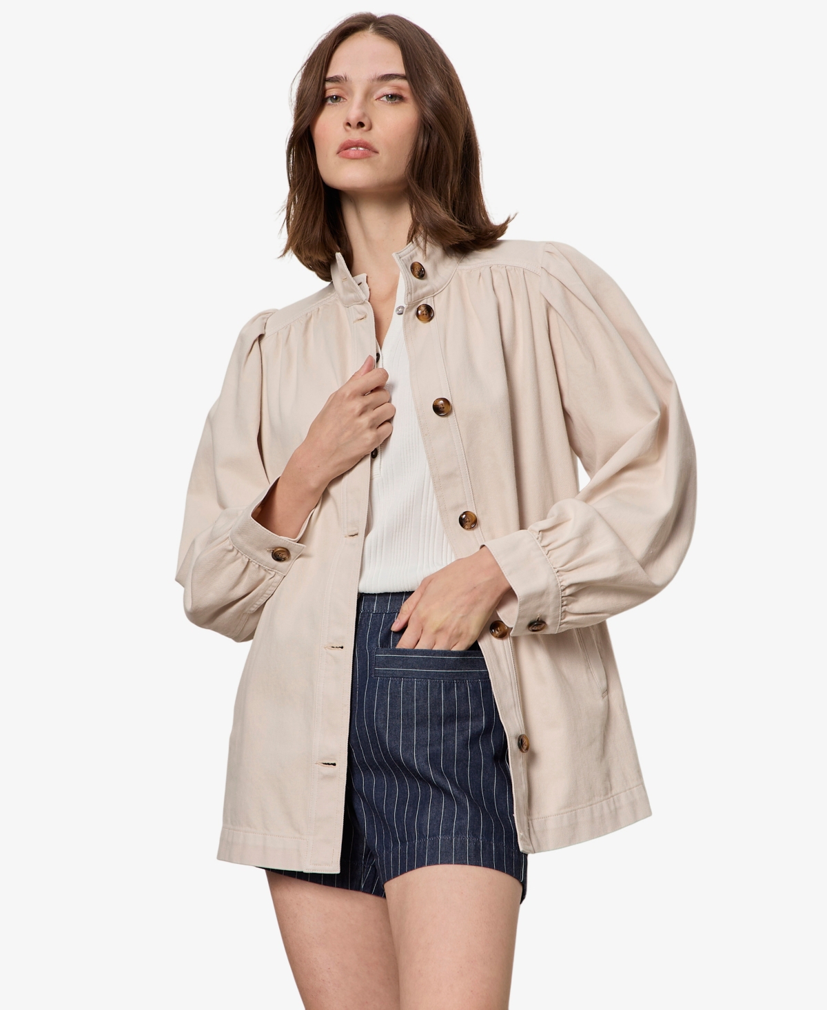 Click here for Sanctuary Womens Funnel Neck Jacket - Dark Opal prices