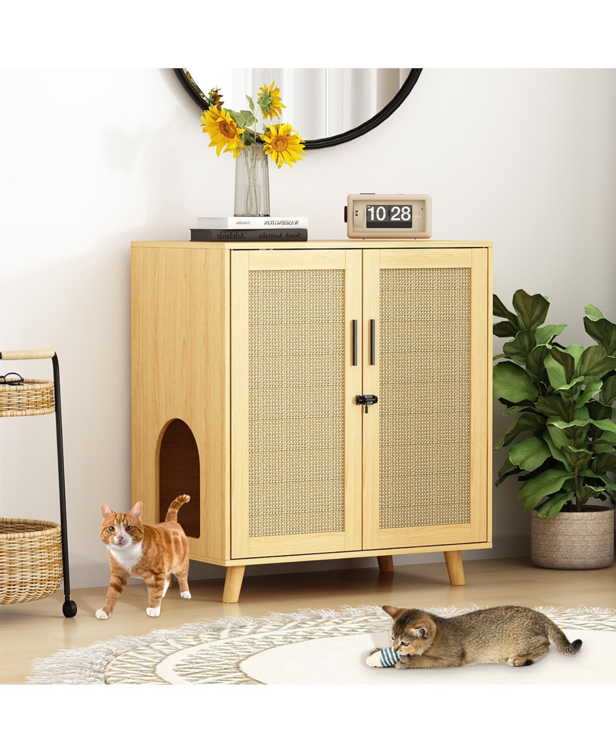 Click here for Homsee Litter Box Cabinet with Scratch-Resistant D... prices