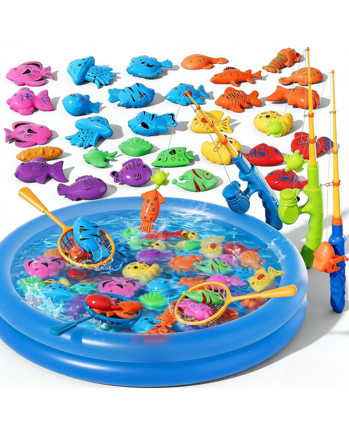 Click here for Gnuadz 60fish Magnetic Fishing Toy Pool Set Kids W... prices
