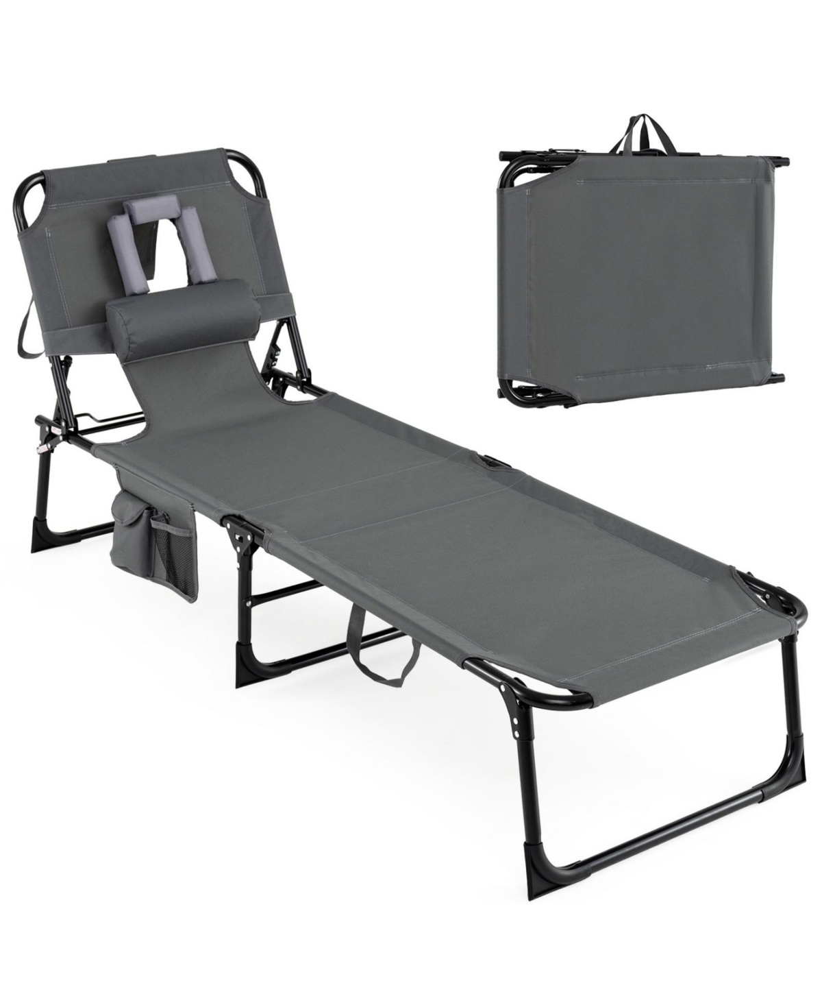 Click here for Sugift Folding Tanning Lounge Chair with Face and... prices