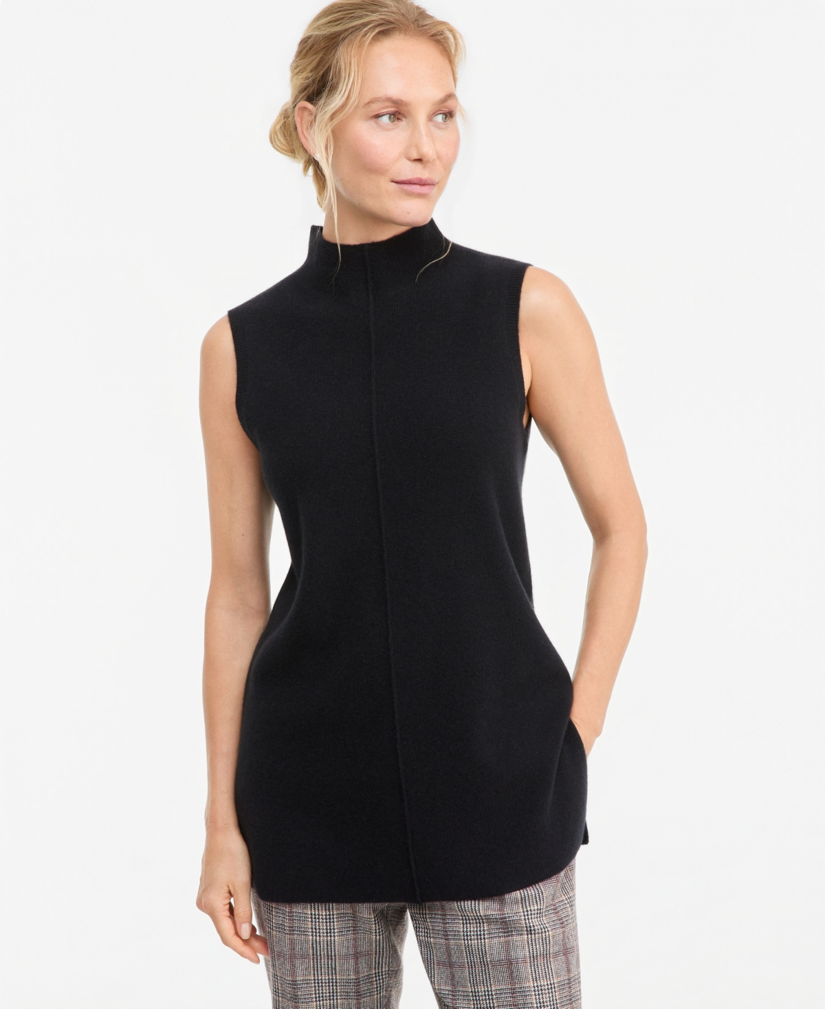 Click here for Charter Club Womens 100 Cashmere Funnel-Neck Sleev... prices