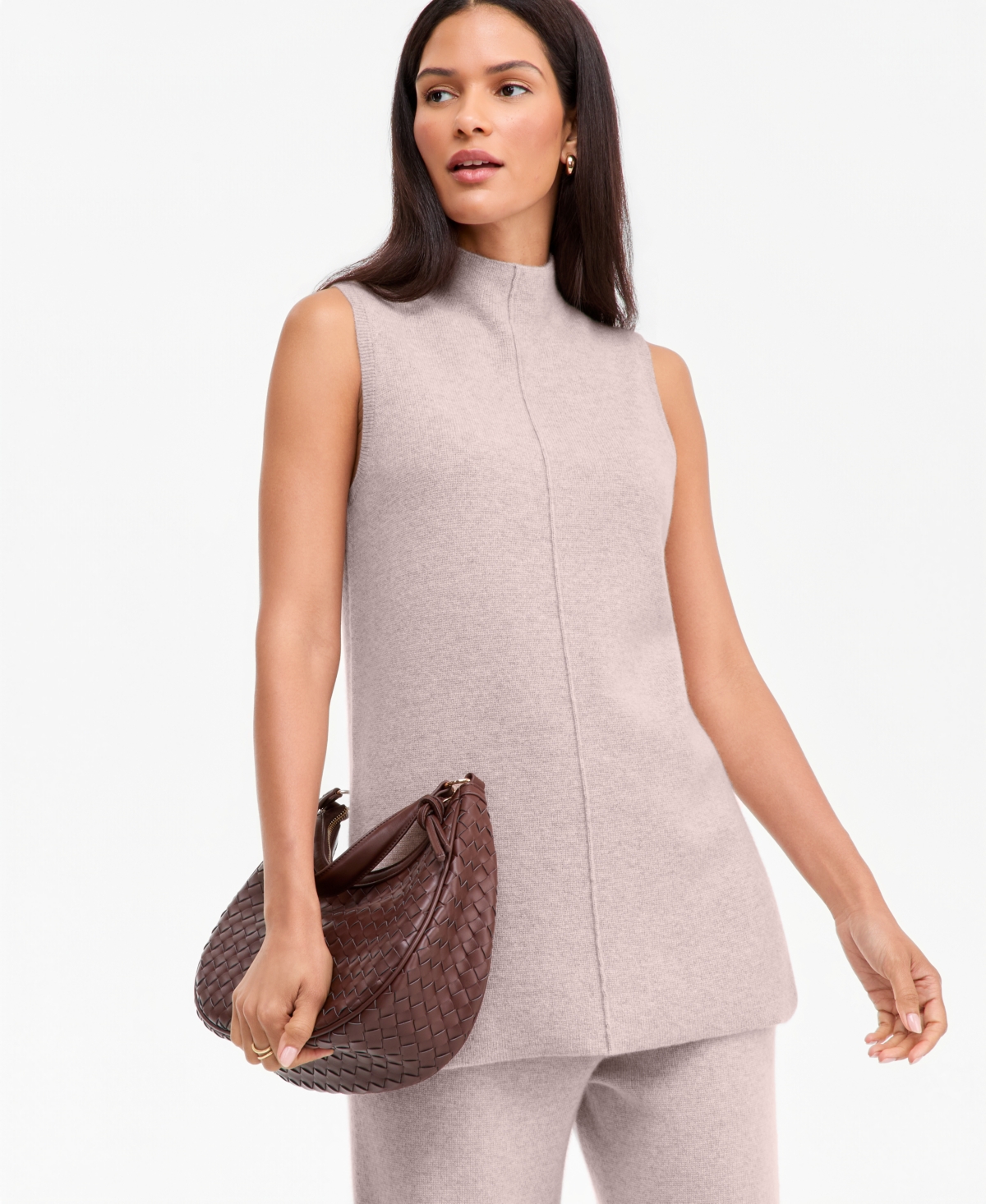 Click here for Charter Club Womens 100 Cashmere Funnel-Neck Sleev... prices