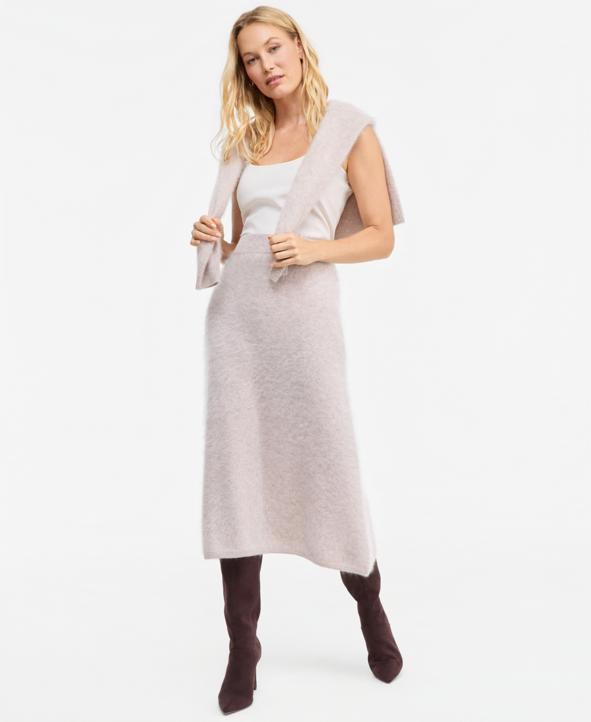 Click here for Charter Club Womens 100 Cashmere High-Waisted A-Li... prices