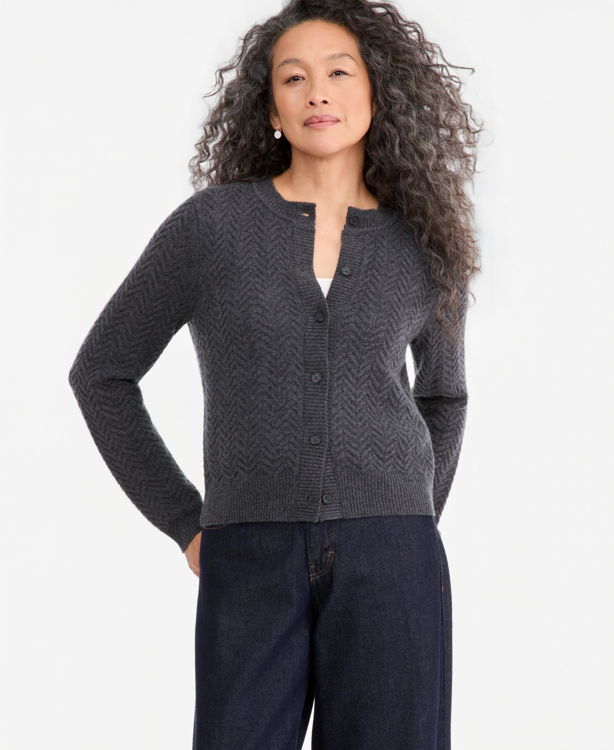 Click here for Charter Club Womens 100 Cashmere Herringbone Cardi... prices