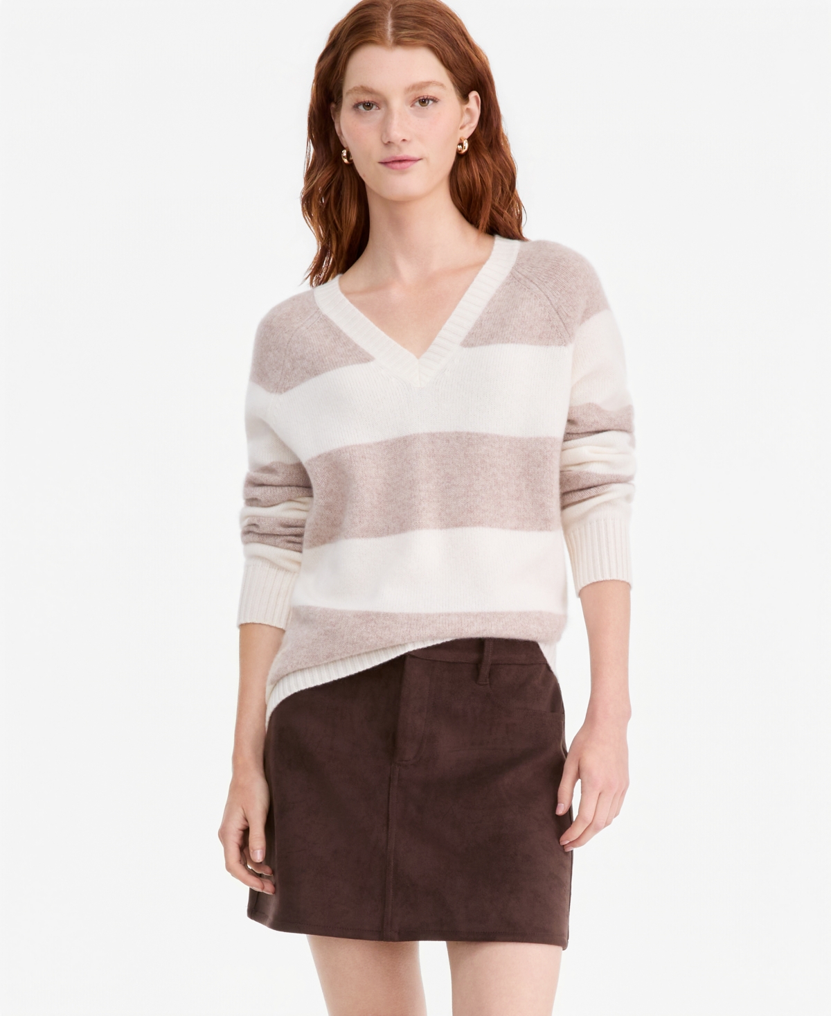 Click here for Charter Club Womens 100 Cashmere Striped V-Neck Sw... prices