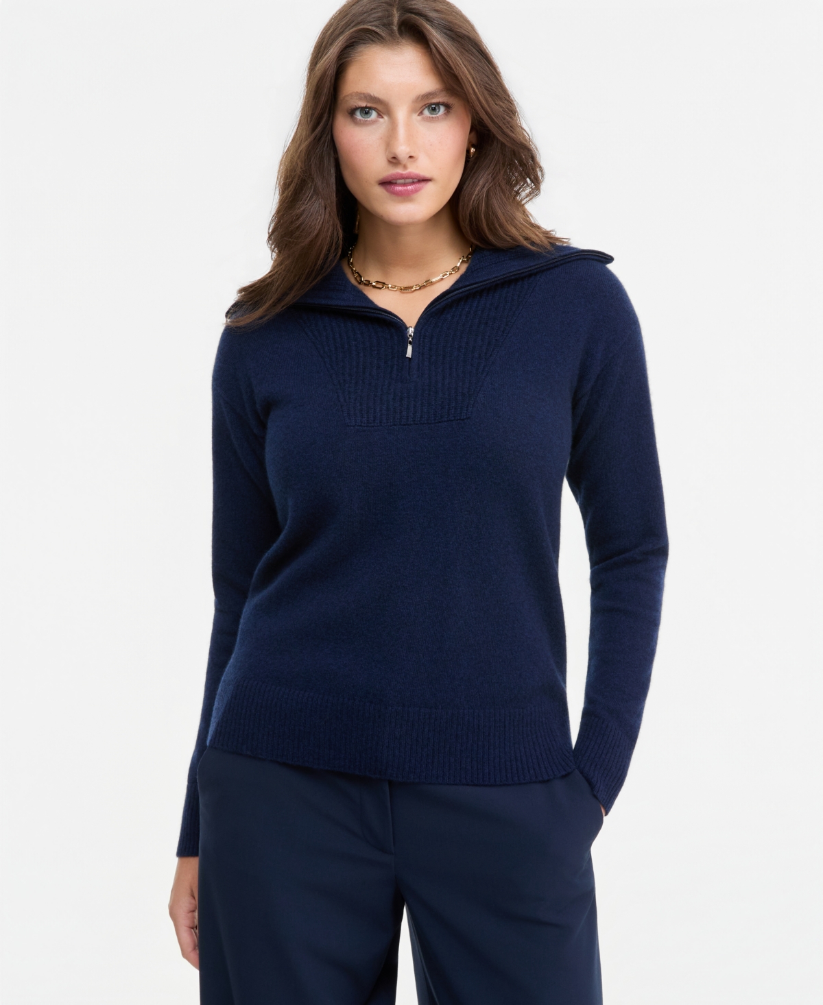 Click here for Charter Club 100 Cashmere Womens Quarter-Zip Sweat... prices
