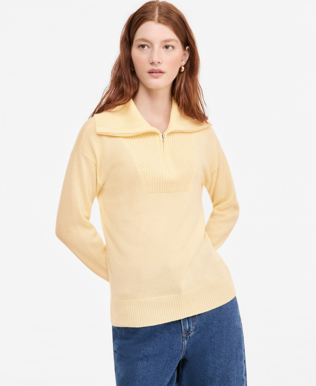 Click here for Charter Club 100 Cashmere Womens Quarter-Zip Sweat... prices