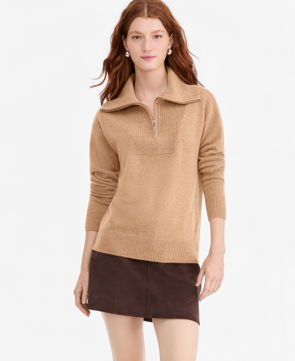 Click here for Charter Club 100 Cashmere Womens Quarter-Zip Sweat... prices