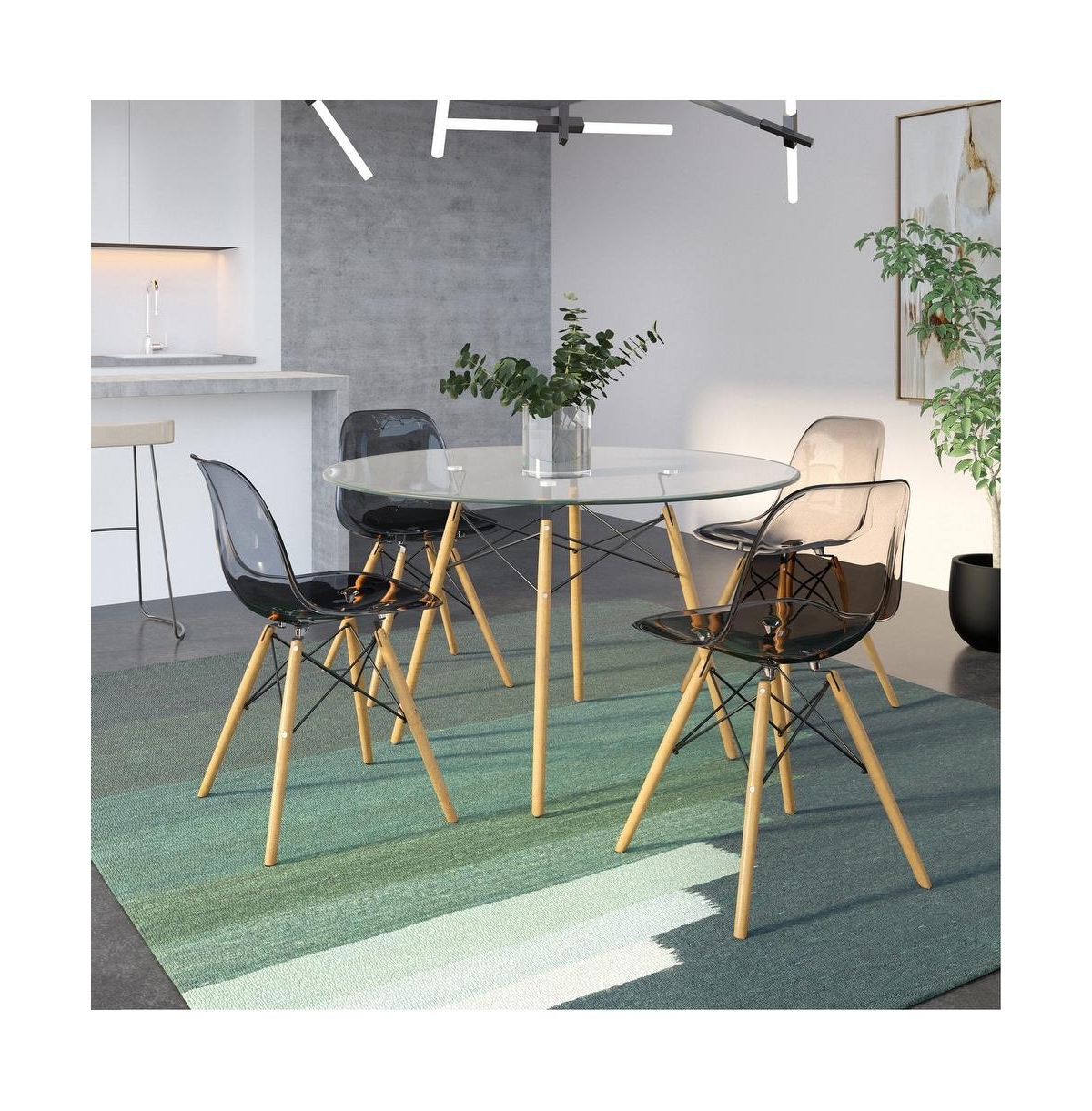 Click here for LeisureMod Cresco Modern Molded Acrylic Dining Cha... prices