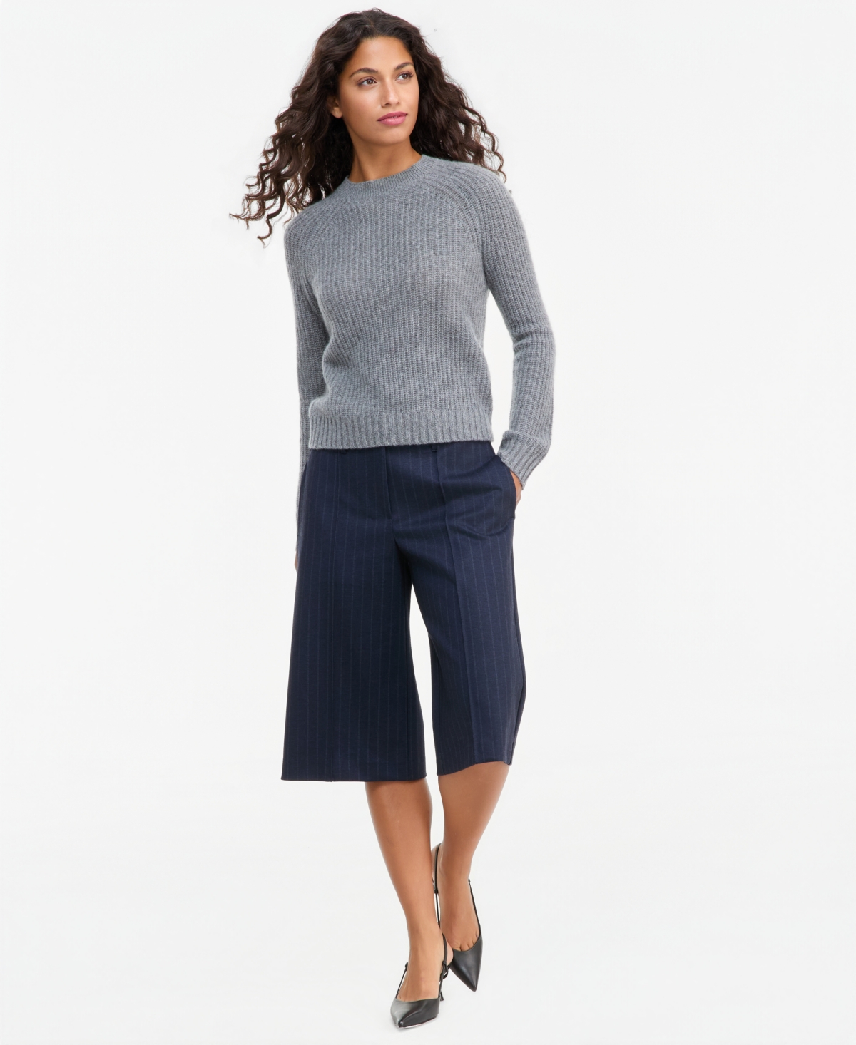 Click here for Charter Club Petite Cashmere Shaker-Stitch Crewnec... prices