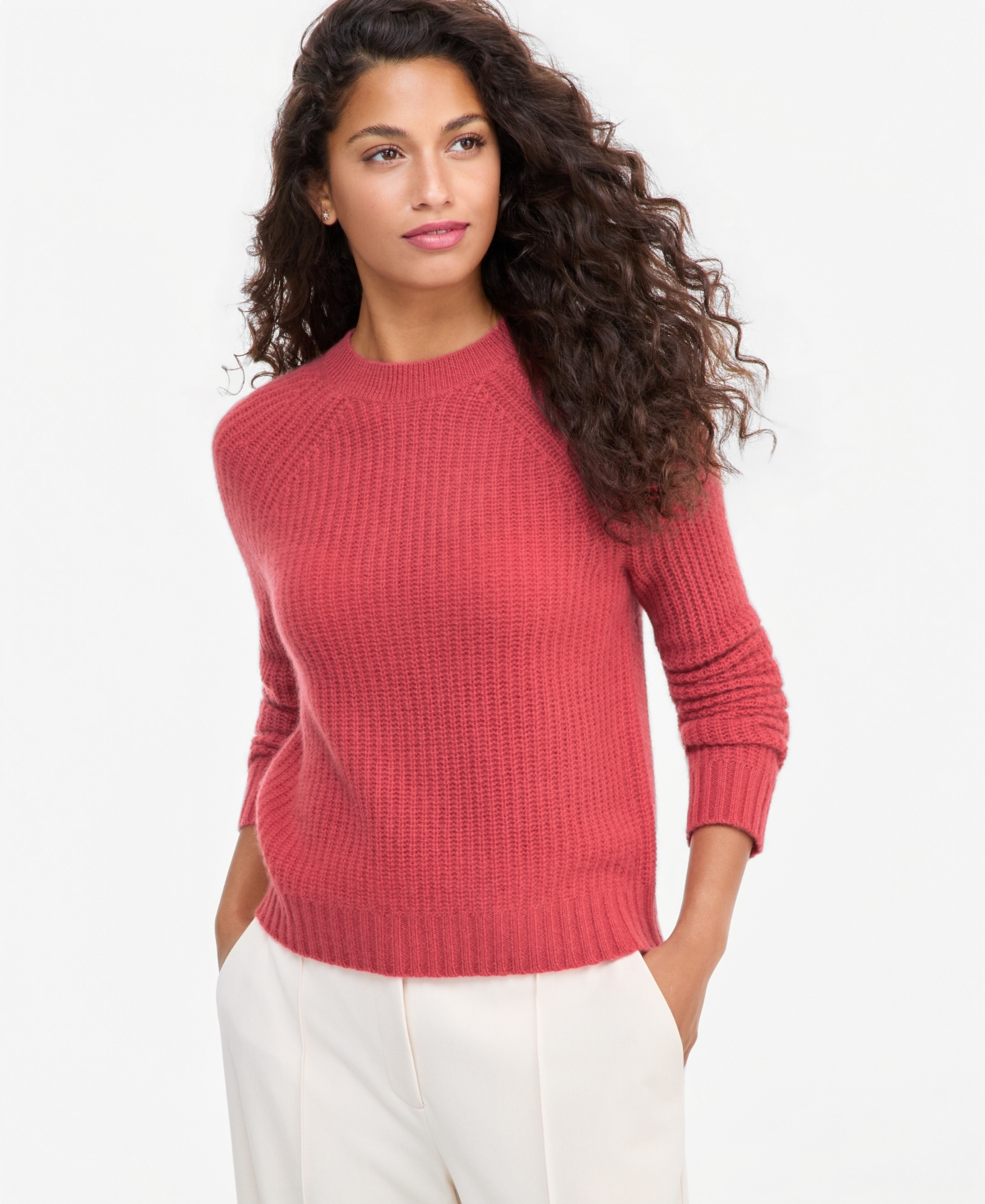 Click here for Petite Shaker Stitch Crew Crewneck Cashmere Sweate... prices