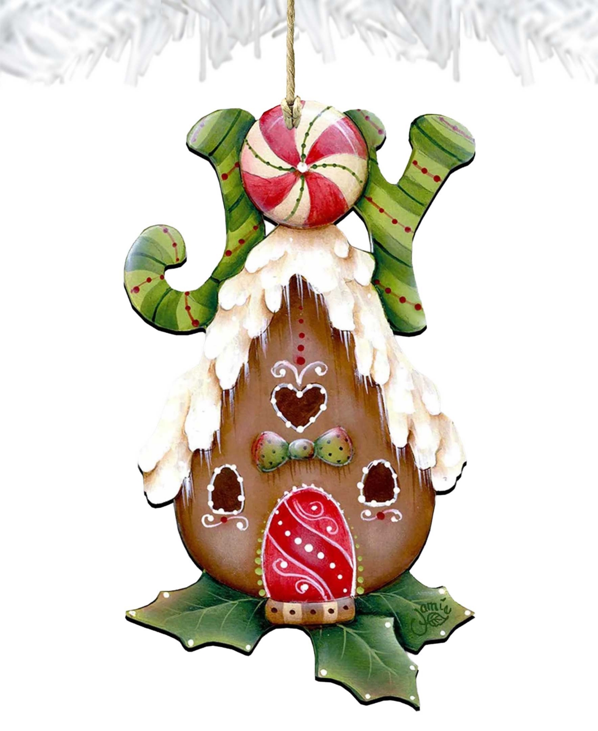 Click here for Designocracy Joy Gingerbread House Holiday Ornamen... prices
