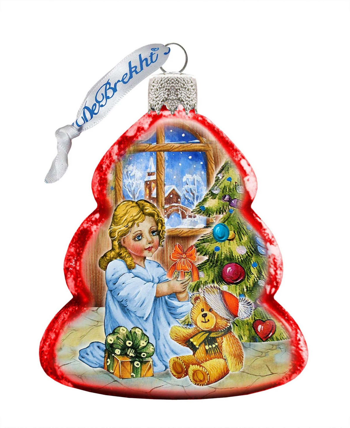 Click here for G.DeBrekht Nativity Santa Angel Glass Ornament - M... prices
