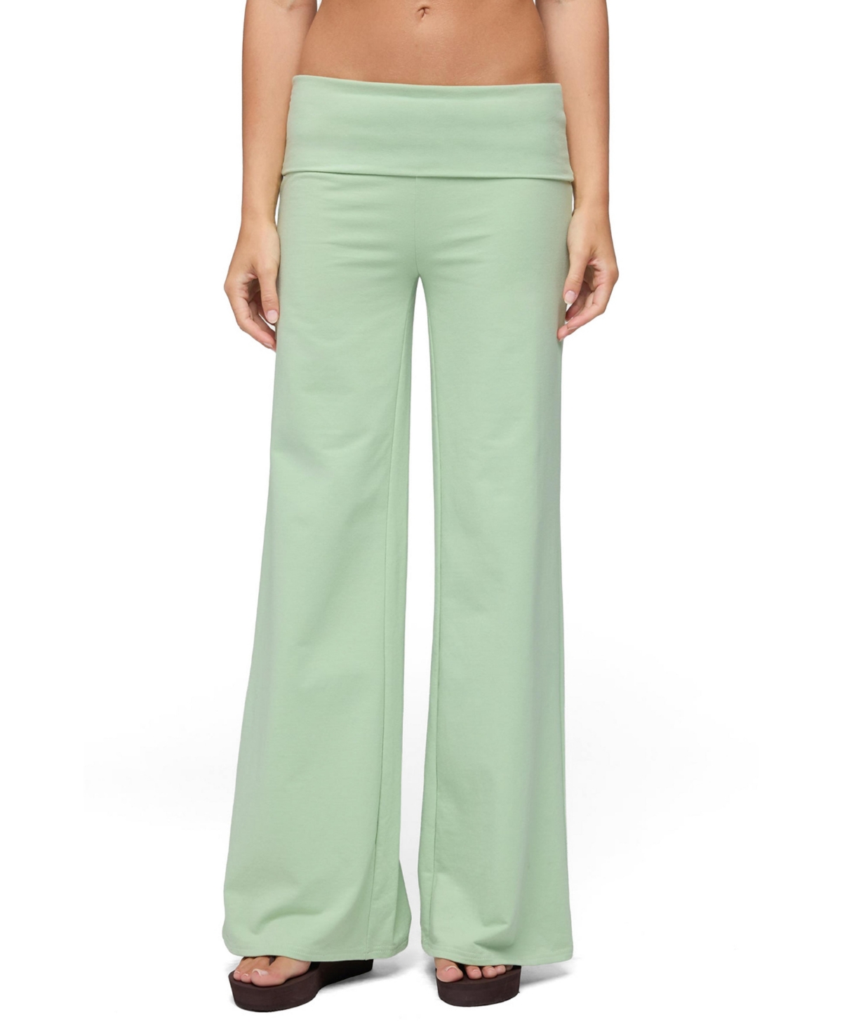 Click here for Edikted Womens Cammy Wide Leg Foldover Pants - Gre... prices