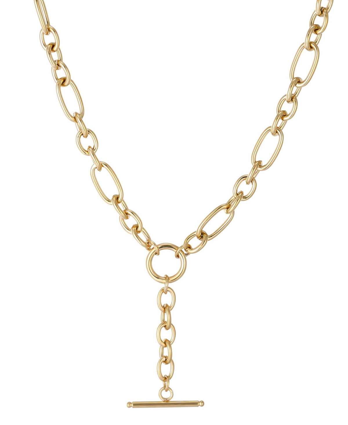 Click here for Adornia Tarnish Resistant Gold Mixed Link Y-Neckla... prices