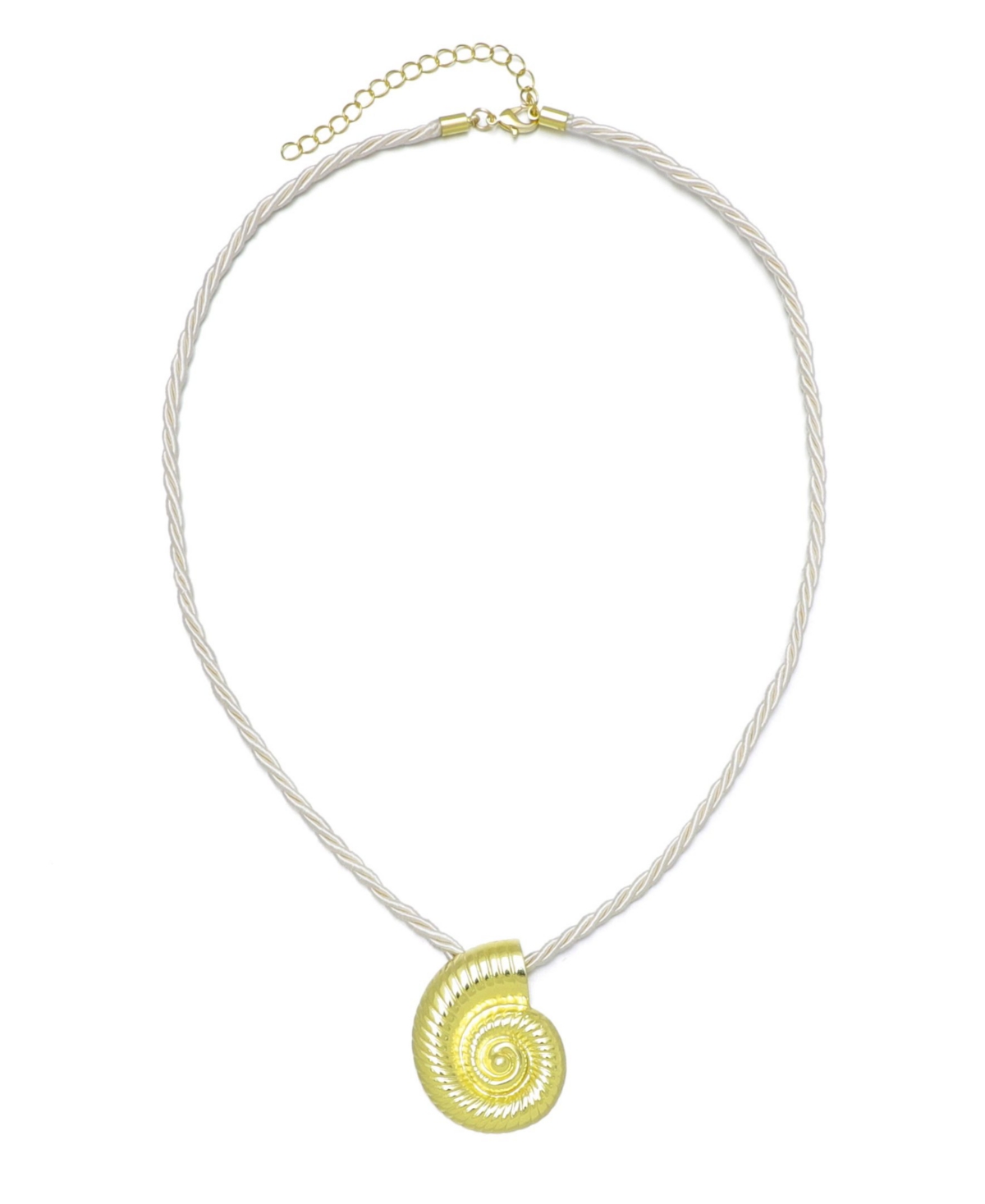 Click here for Adornia Gold Shell on a Chord Necklace - Gold prices