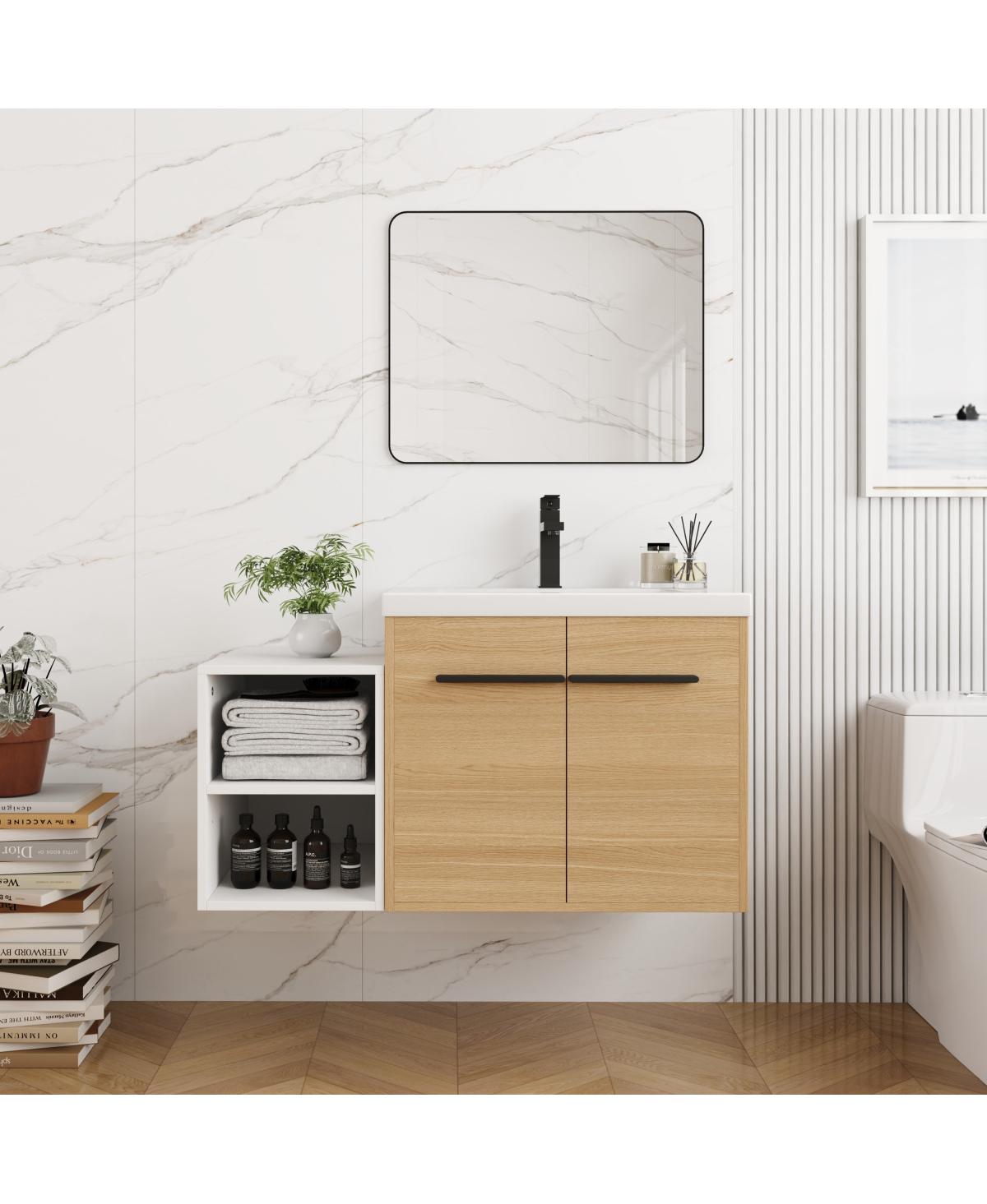 Click here for Sillysis 36 Inch Wall Mounted Bathroom Vanity with... prices