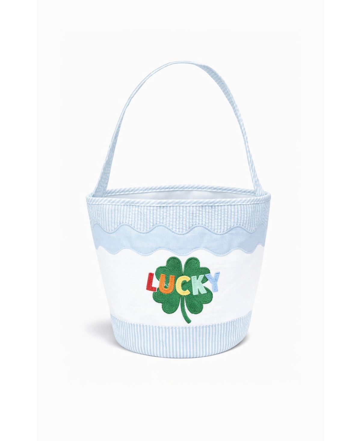 Click here for Bits & Bows Boys Lucky Shamrock Gift Tote - Blue prices