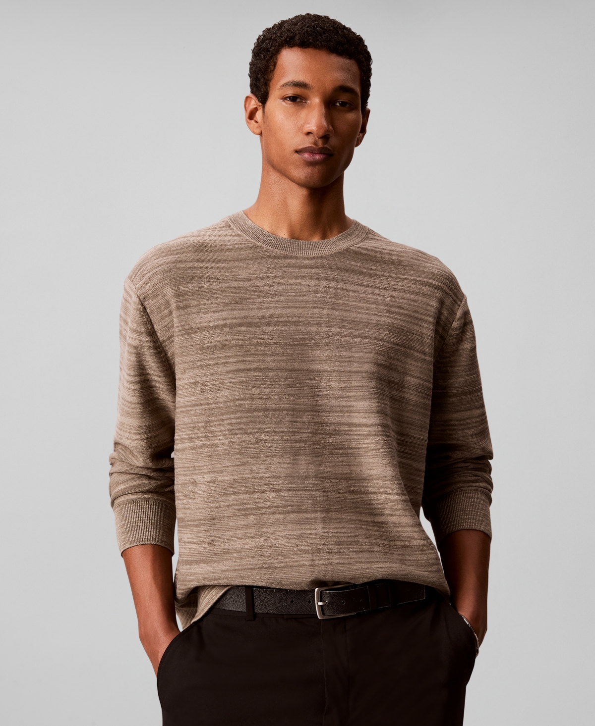 Click here for Calvin Klein Mens Textured Breathable Crewneck Swe... prices