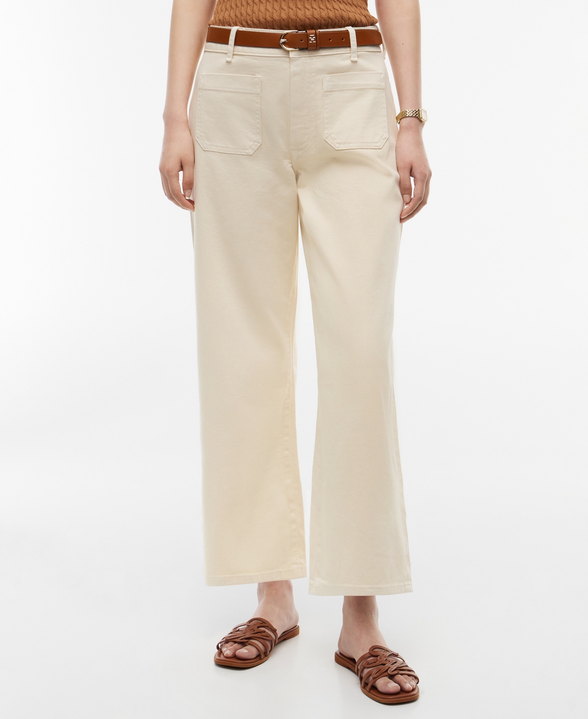 Click here for Tommy Hilfiger Womens Wide-Leg Jeans - Muslin prices