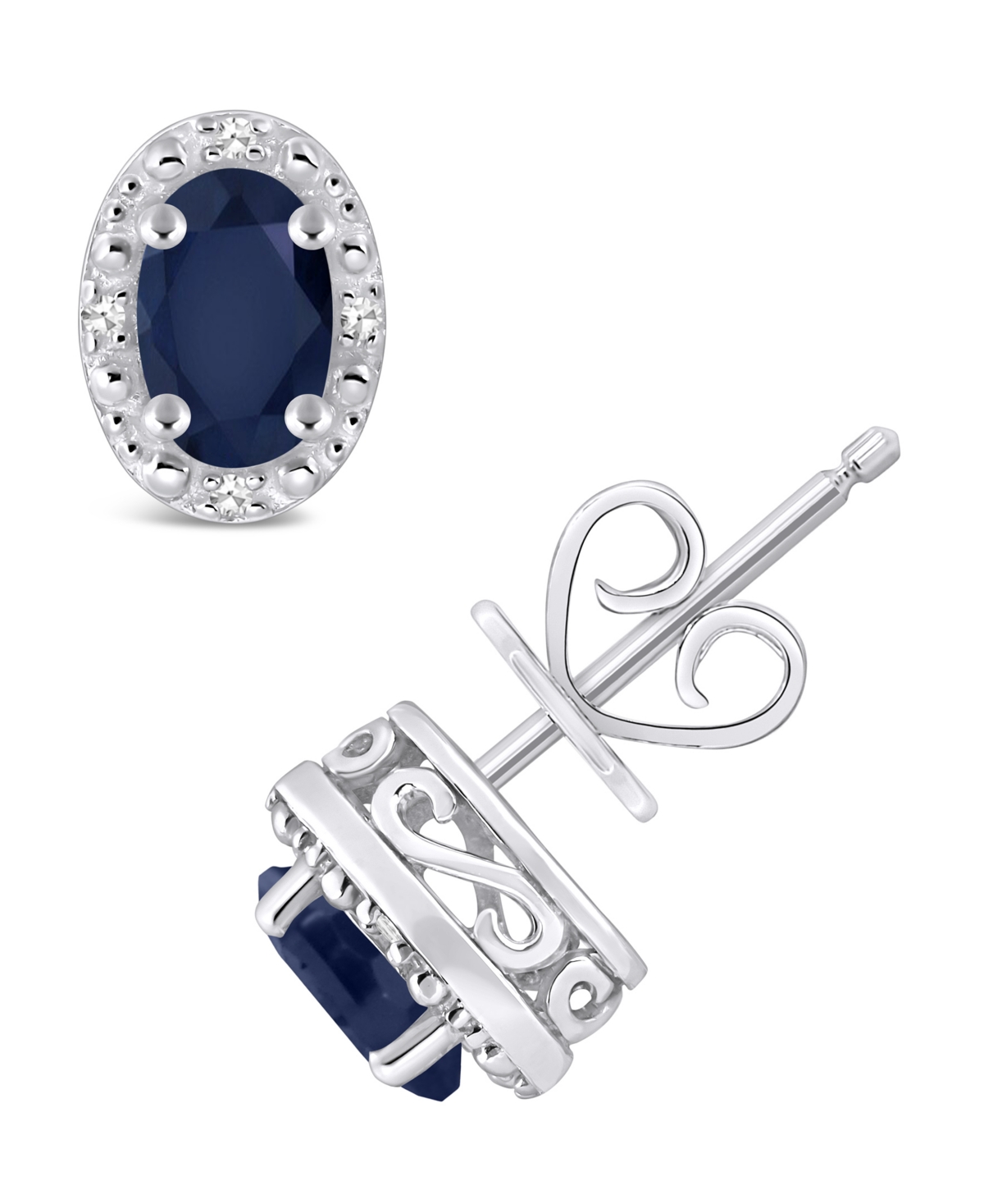 Click here for Sapphire (1-1/5 ct. t.w.) and Diamond Accent Stud... prices